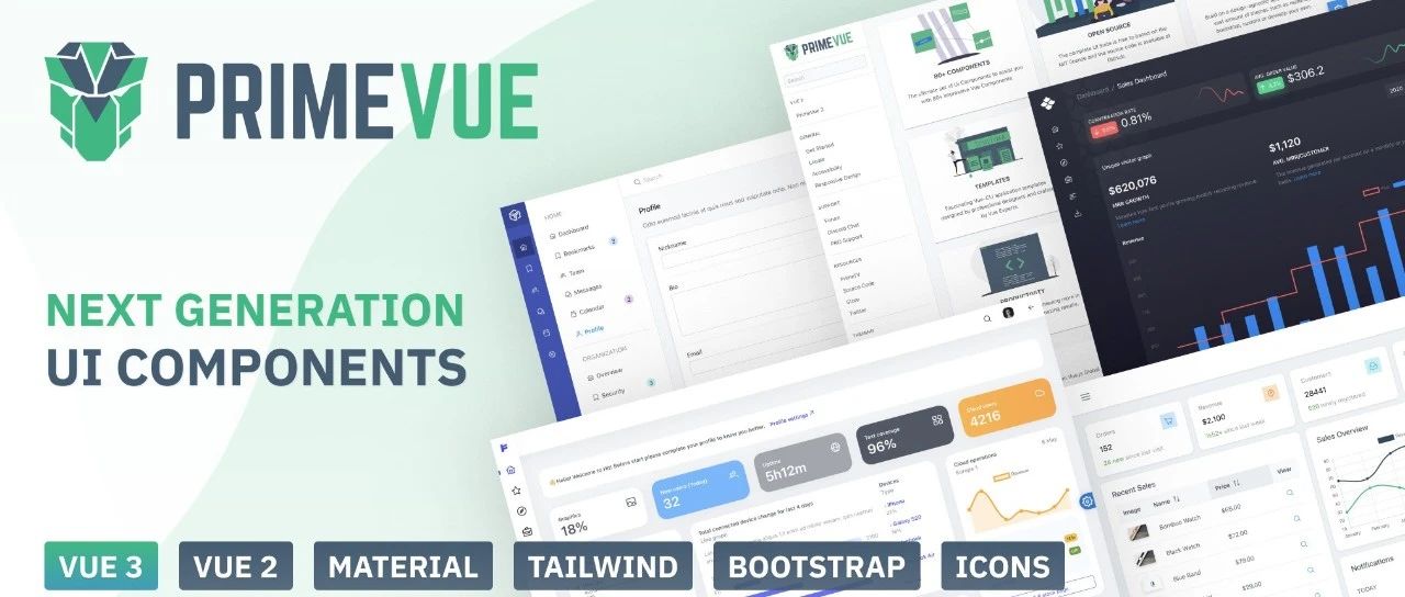 Primevue 一组丰富的 Vue 开源原生组件,简直不要太好用 极客之音